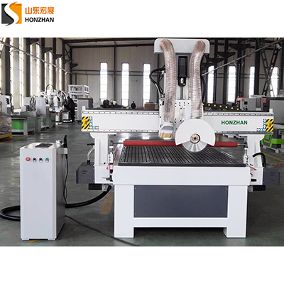 Furniture Wood CNC Router with 6KW Air Cooled Spindle and Saw Blade